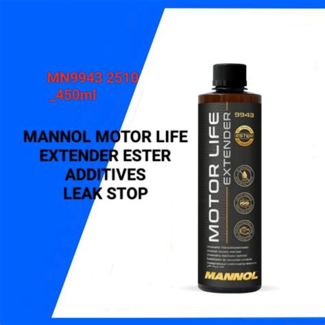 Mannol 9943 Motor Life Extender Ester Additives 450ml Oil Leak Stop