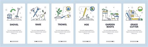 Premium Vector Gardening Website And Mobile App Onboarding Screens