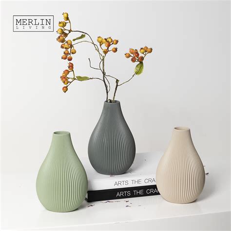 Merlin Living Nordic Vase Decoration Color Ceramic Flower Vase China