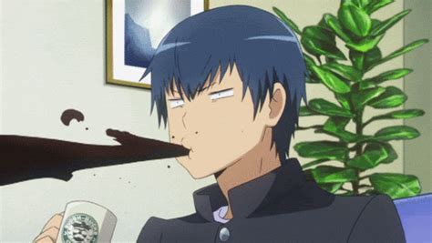 Anime Drinking Tea 
