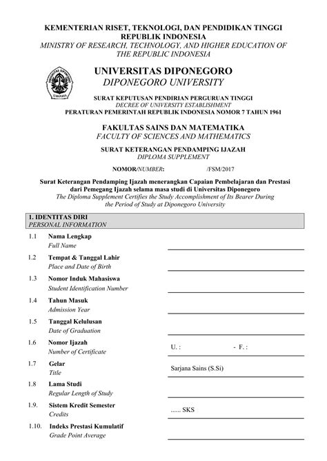 Contoh Surat Keterangan Pendamping Ijazah Ui 29 Koleksi Gambar