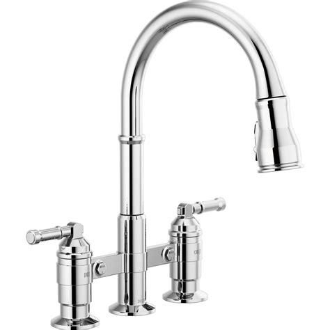 Two Handle Pull Down Bridge Kitchen Faucet 2390l Dst Delta Faucet