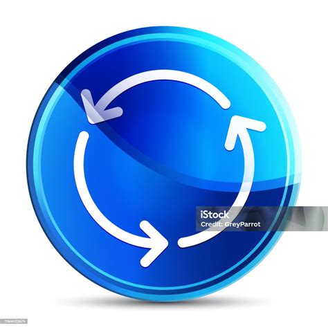 새로 고침 업데이트 아이콘 유리 활기찬 하늘 색 둥근 버튼 일러스트 그래픽 사용자 인터페이스에 대한 스톡 벡터 아트 및 기타 이미지 그래픽 사용자 인터페이스 다양