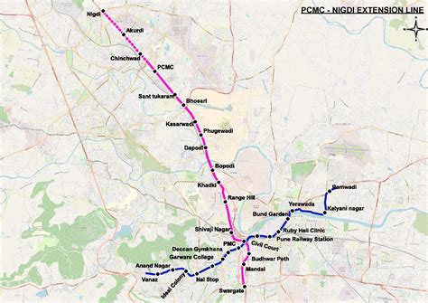 Pcmc Nigdi Metro Pcmc ते निगडी विस्तारित मेट्रो मार्गाला केंद्र