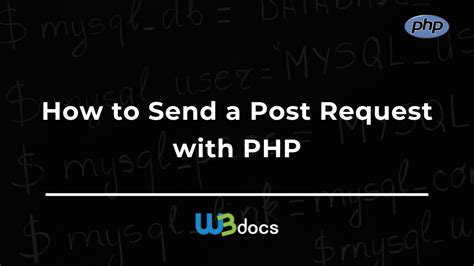 How To Send A Post Request With Php