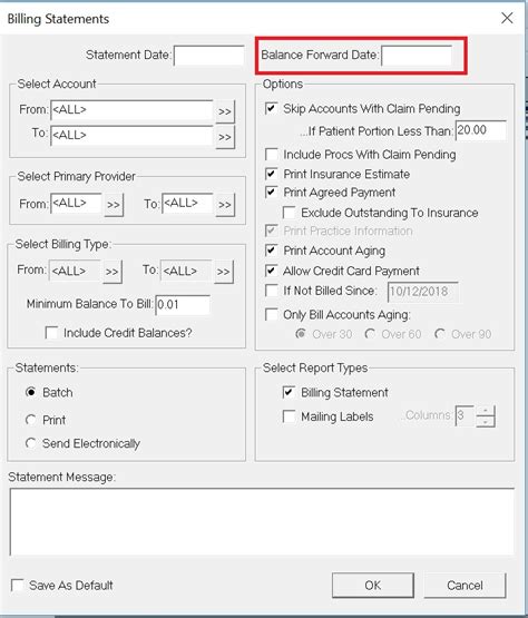 Dental Billing Statement Template