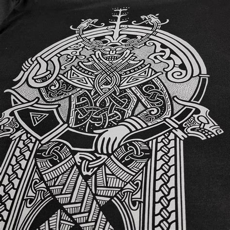 Heimdallr Black Tee T Shirt Old Norse