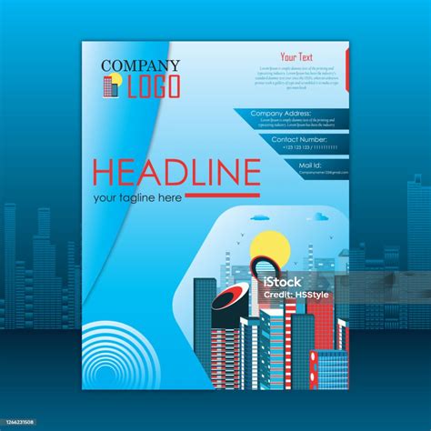 Desain Selebaran Sampul Laporan Bisnis Perusahaan Brosur Atau Desain