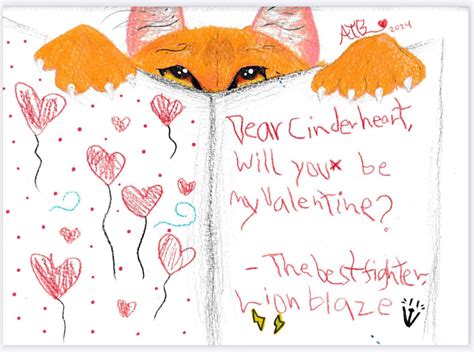 Lionblazes Card To Cinderheart Warrior Cats