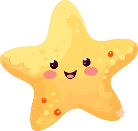 可爱粉色海星动画插画设计素材