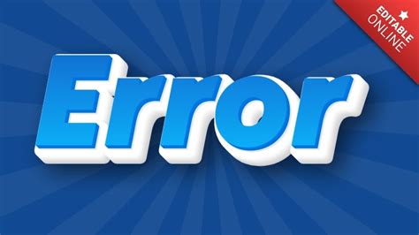 Error Blue 3d With Manga Background Text Effect Generator