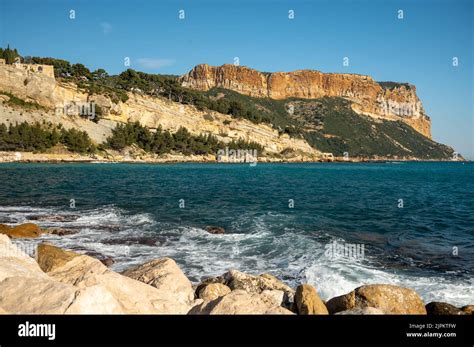 View From Beach Of Provencal Cassis Boat Excursion To Calanques