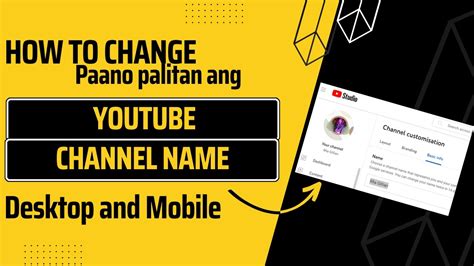 How to Change Youtube Channel Name? | Paano palitan ang iyong Channel ...
