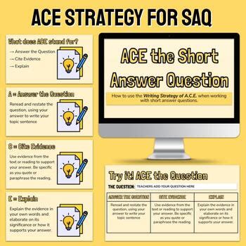 How To Use ACE For Short Answer Questions Google Slides TPT