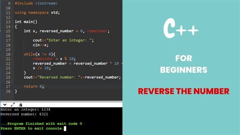 Write A C Program To Reverse The Number C Exercises YouTube