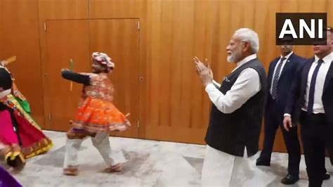 Indian PM Modi Receives Warm Welcome From Indian Diaspora In Poland On
