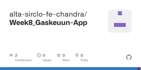 Github Alta Sirclo Fe Chandra Week Gaskeuun App