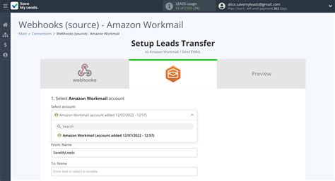 How To Connect Webhooks With Amazon Workmail Savemyleads