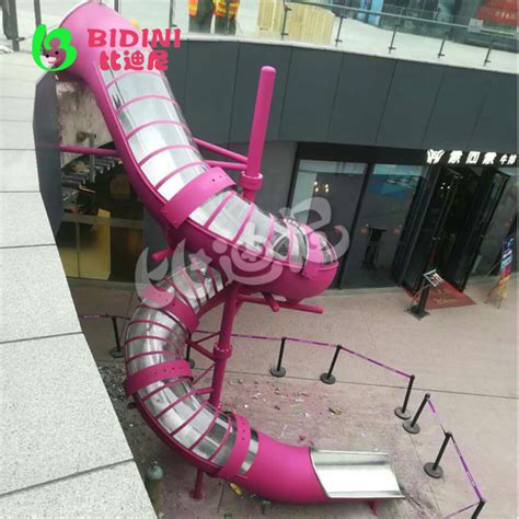 不锈钢滑梯 户外游乐设备 游乐设备 户外无动力游乐设备 浙江比迪尼游乐设备有限公司