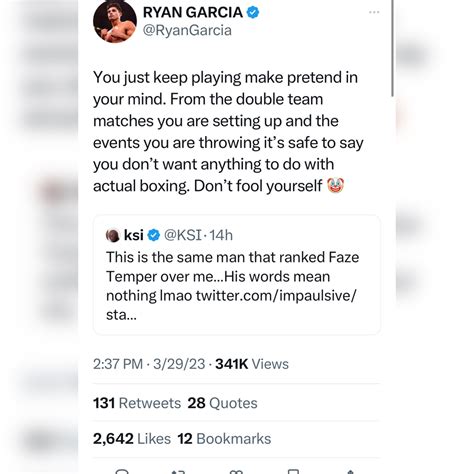 Boxingego On Twitter Ryan Garcia And Ksi Go At It Thoughts