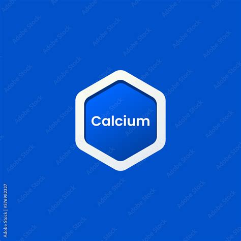 Calcium Label Vector Or Calcium Icon Vector Isolated Label For Bone Health Products Calcium