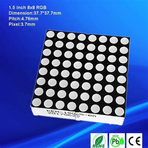 5 Mm 8x8 Rgb 8x8 Dot Matrix Led Display 60 60mm Dot Matrix Module