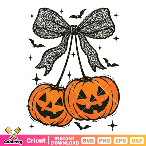 Pumpkin Dicky Bow Svg Pumpkin Bow Svg Bow Halloween Svg Cooksvg