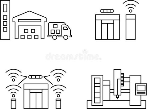 Internet Of Things Icon Set Iot Symbols Design Smart Device Industry Artificial Intelligence