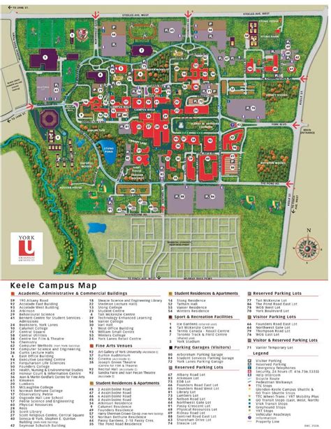 Keele Campus Map Color 2018