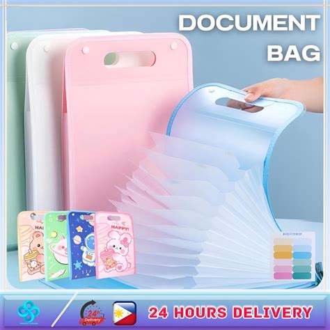 A4 Size File Folder Storage Bag Organizer For School Office Plastic