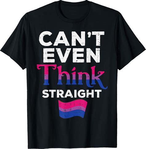 Cant Even Think Straight Lgbtq Bisexual Flag Gay Pride Bi T Shirt