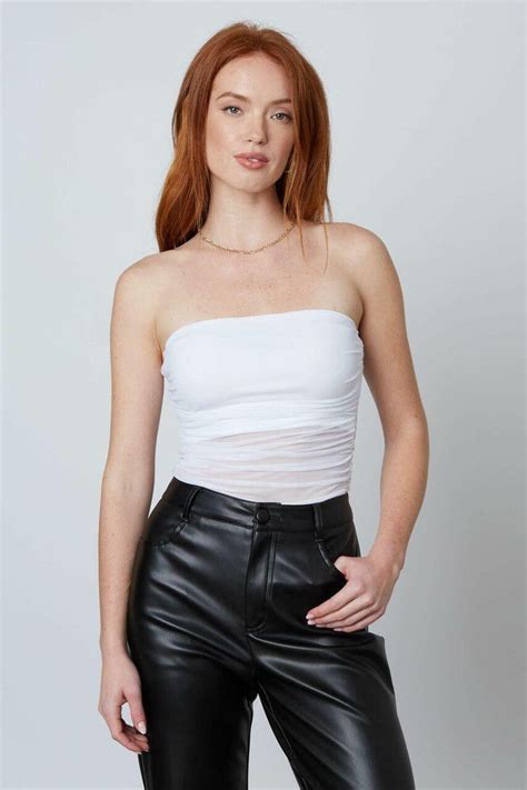 Cute White Tube Top Sheer Tube Top Tube Top Boho Pink