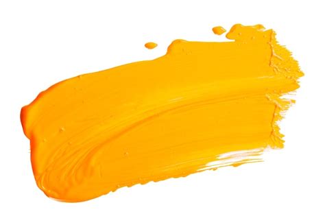 Trazo De Pincel Amarillo Foto Premium