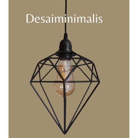 Jual Lampu Hias Gantung Minimalis Diamond Kap Lampu Gantung Diamond