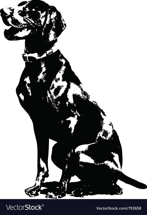 German Shorthaired Pointer Silhouette Sitting