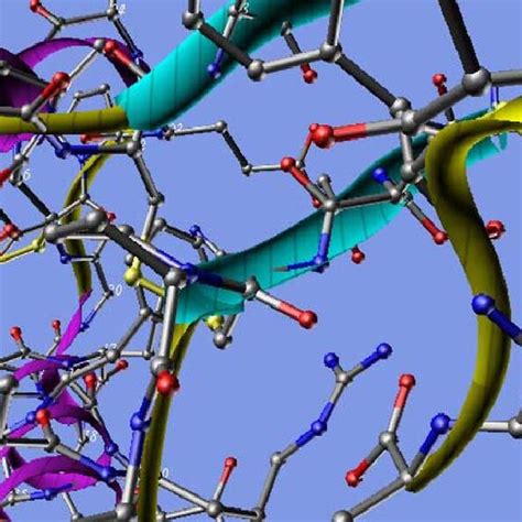 Protein Secondary Structure With Ahelices In Pink Bstrands In Blue Download Scientific