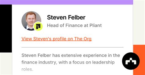 Steven Felber Head Of Finance At Pliant The Org