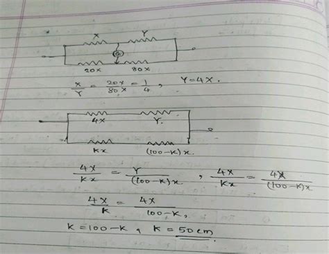 Physics 118 70 In A Meter Bridge Experiment Two Unknown Resistances X
