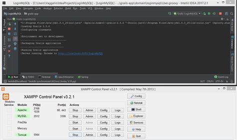 Grails Open Mysql And Apache Server From Project Without Xamppwamp