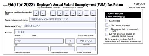 How To Fill Out Irs Form 940 For 2022 Employers Annual Federal Unemployment Tax Return Futa
