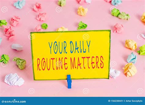 Word Writing Text Your Daily Routine Matters Business Concept For