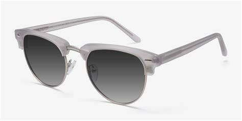 The Hamptons Browline Clear Silver Frame Prescription Sunglasses