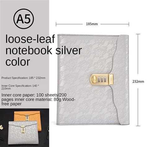 A5 Retro Password Lock Notebook Student Diary Fing Grandado