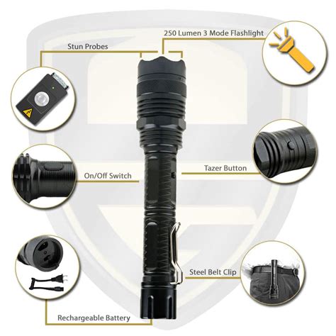 Police Flashlight Taser Powerful Self Defense Weapon And Light