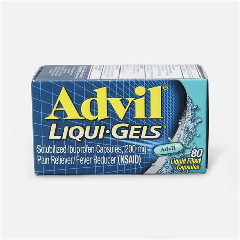 Advil Pain Reliever And Fever Reducer Liqui Gels 200mg