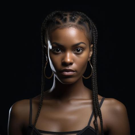 Premium Photo Closeup Portrat Of Super Black Woman