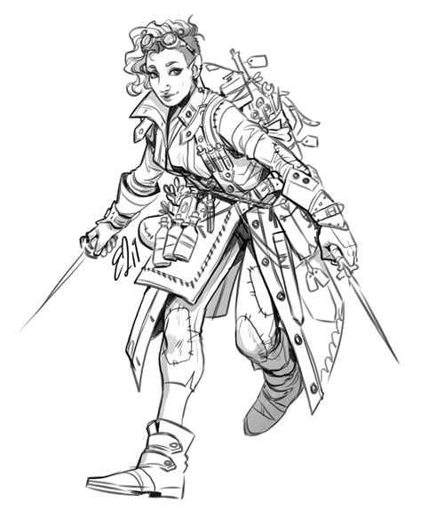 Alessandro★ I Drew Alexa As A Rogue Artificer Half Elf Gah