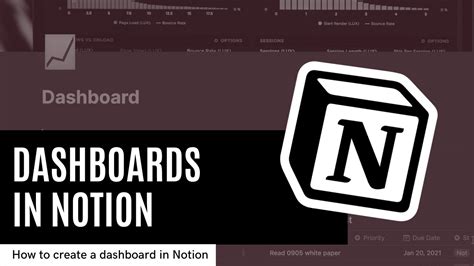 NOTION DASHBOARDS How To Build And Use Dashboards In Notion Tutorial
