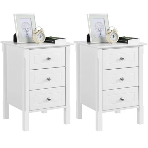 Yaheetech3 Drawer End Table And Reviews Uk