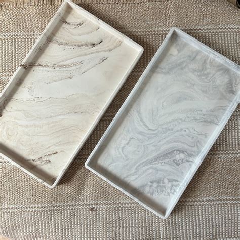 Marble Rectangle Tray Etsy